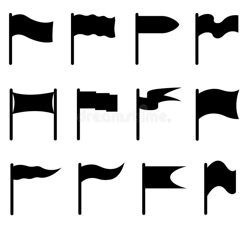 Different Flags Template Blank Vector Set. Stock Vector - Illustration ...