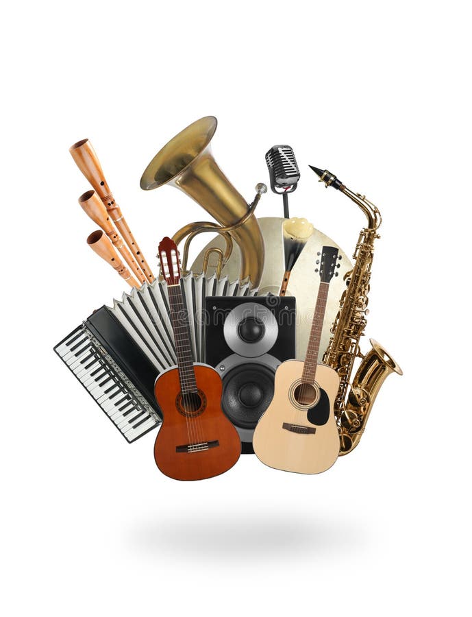 Set Musical Instruments Collage Stock Photos - Free & Royalty-Free ...