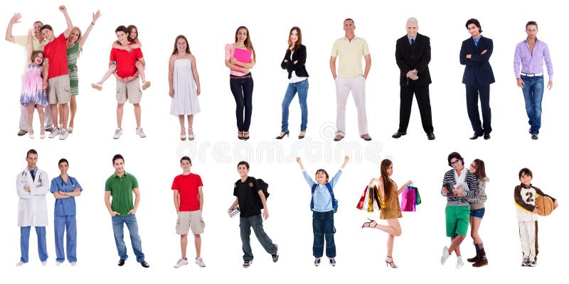 Three groups of people stock photo. Image of isolated - 5846628