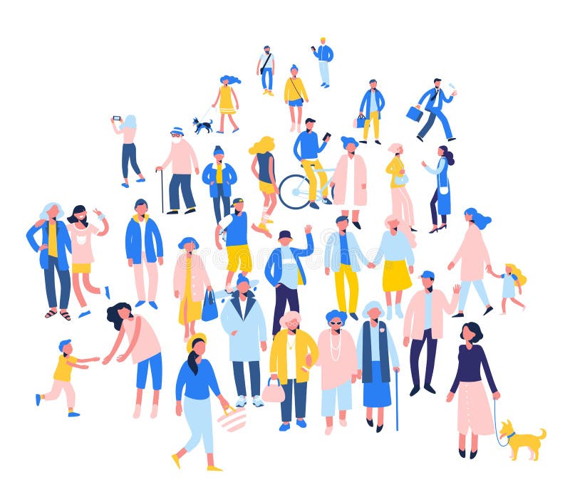 Modern Multicultural Society Concept with Crowd of People Stock Vector ... Modern Multicultural Society Concept with Crowd of People Stock Vector ...