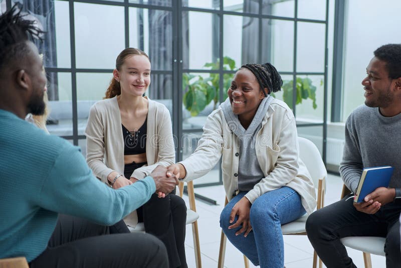 A Group of Different People are Talking about Something. Stock Image ...