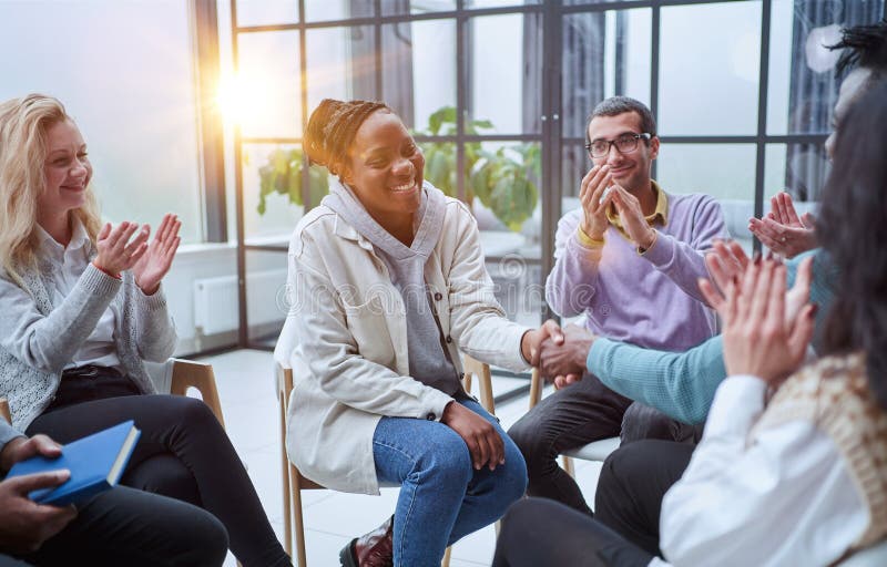 A Group of Different People are Talking about Something. Stock Image ...