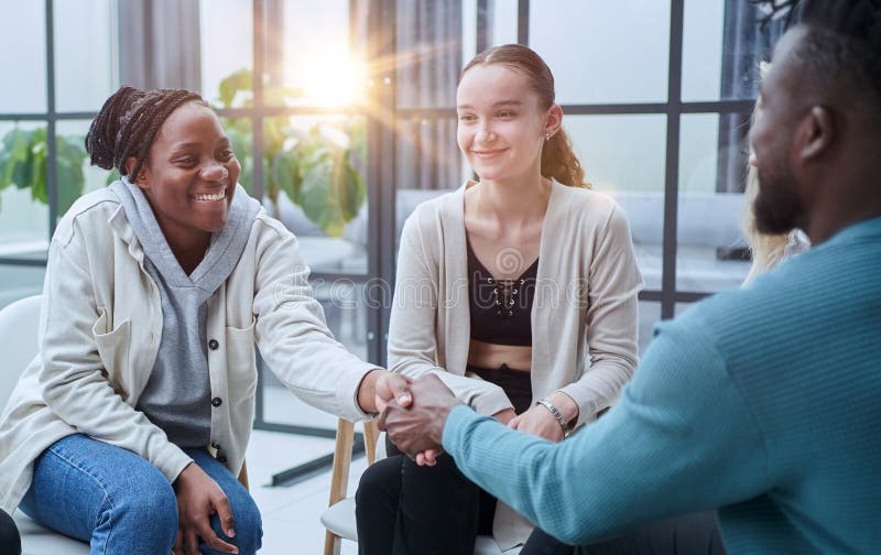 A Group of Different People are Talking about Something. Stock Image ...