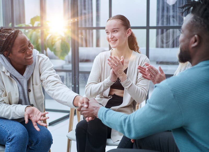 A Group of Different People are Talking about Something. Stock Image ...
