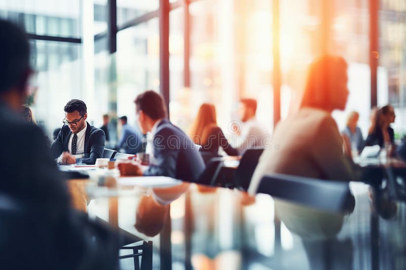 Group of Different People Working in the Office Stock Illustration ...