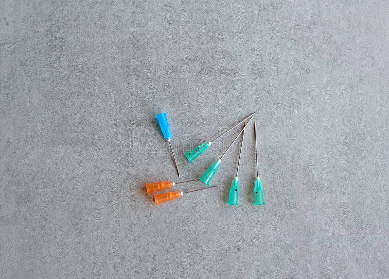 A Group Of Different Size Used Injection Needles Stock Photo - Image of ...
