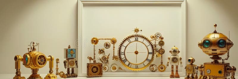 Group Different Types Clocks on Display Stock Illustration ...
