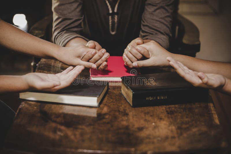 Group of Different Women Praying Together Stock Photo - Image of ...