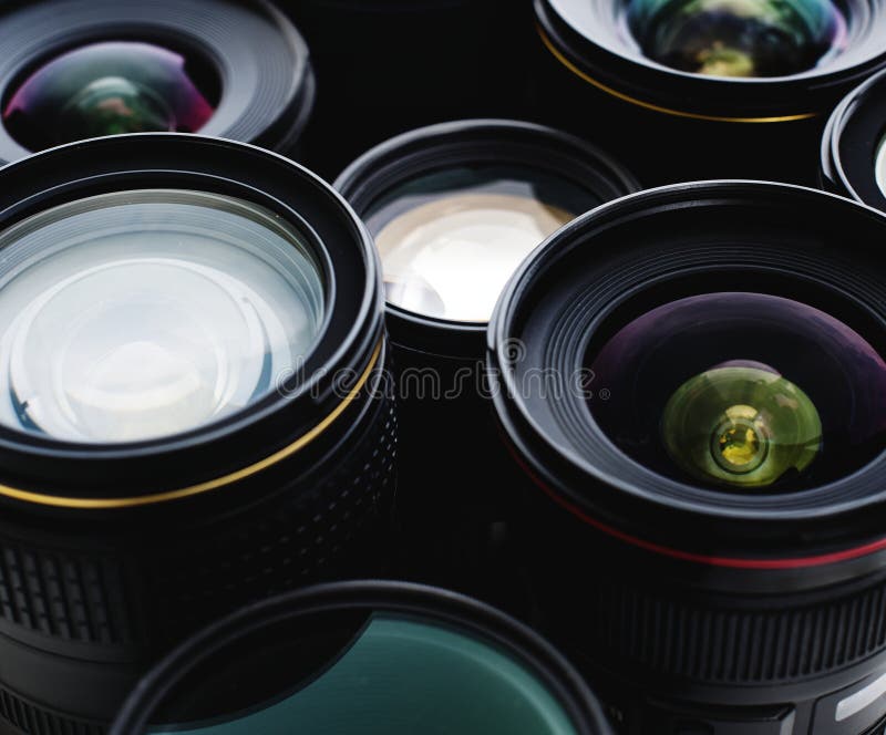 Group of a Digital Camera Lens Stock Photo - Image of lens, camera ...