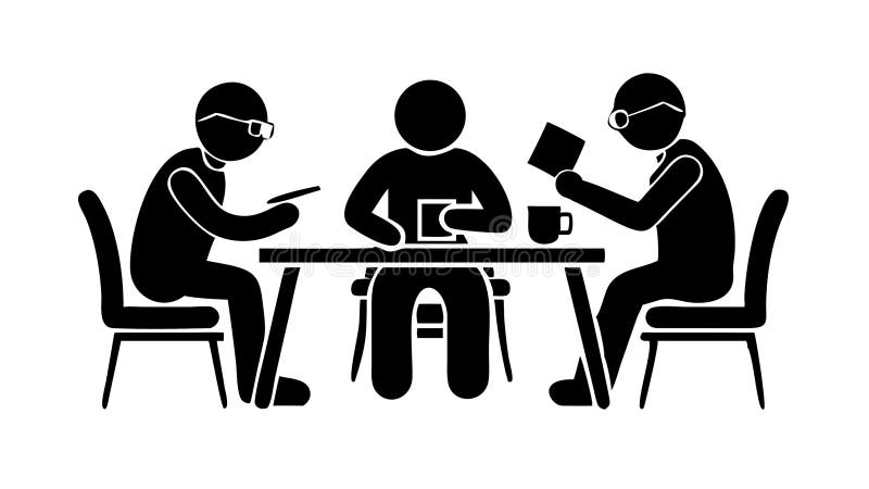 Group Dining, Social Gathering and Shared Meal Experience, Vector ...