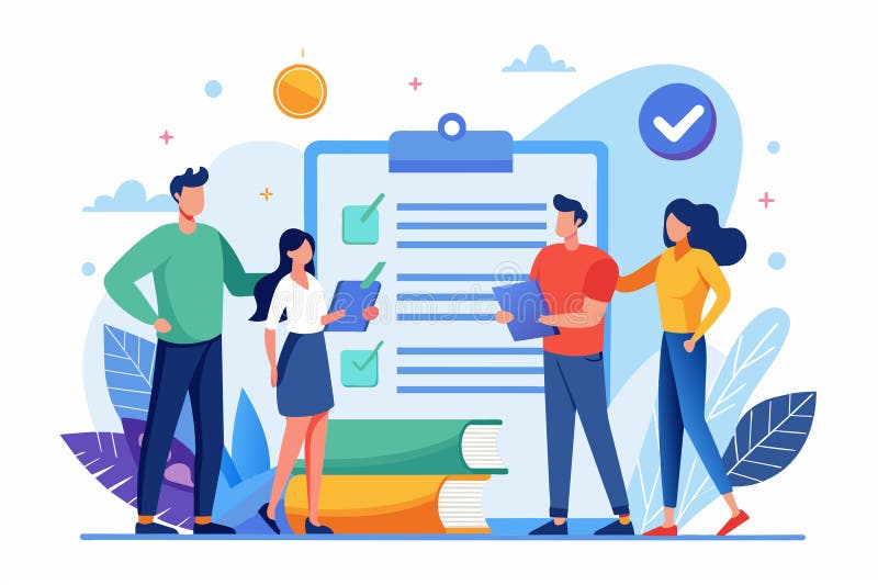 A Group Discusses and Reviews a Contract Agreement while Standing ...