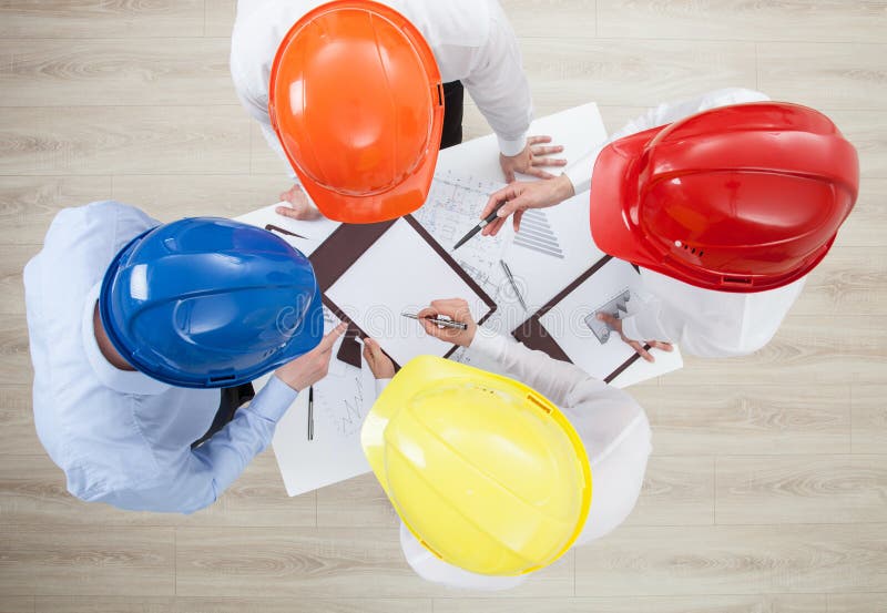 Group Discussion in a Construction Company Stock Image - Image of ...
