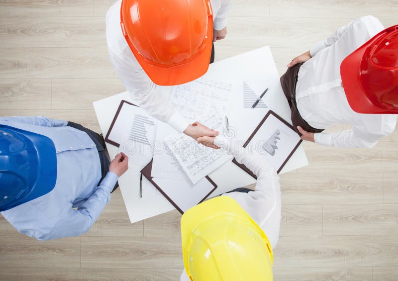 Group Discussion in a Construction Company Stock Photo - Image of staff ...