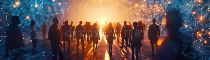 A Group of Diverse Avatars Stand at the Virtual Crossroads of Digital ...