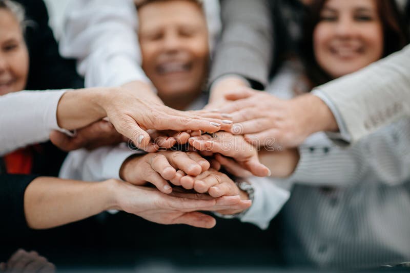 Group of Diverse Business People Showing Their Unity. Stock Image ...
