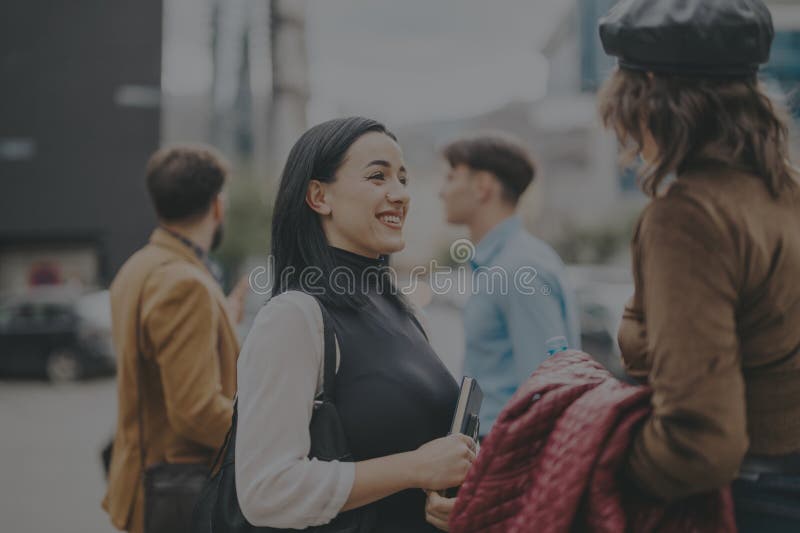 Group of Diverse Business People Socializing in the City Stock Image ...