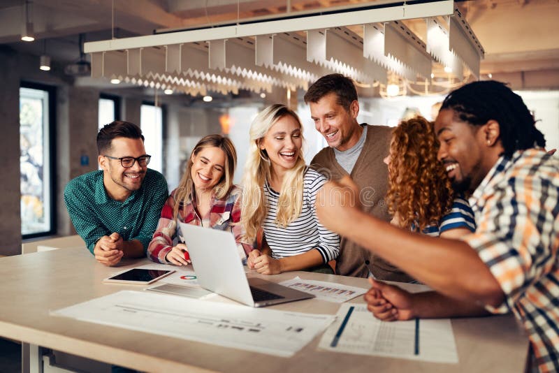 Group of Diverse Designers, Business People Brainstorming on Meeting in ... Group of Diverse Designers, Business People Brainstorming on Meeting in ...