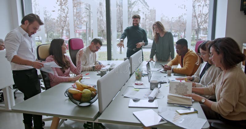 Group of Diverse Employees Engaged in Brainstorming and Problem-solving ...