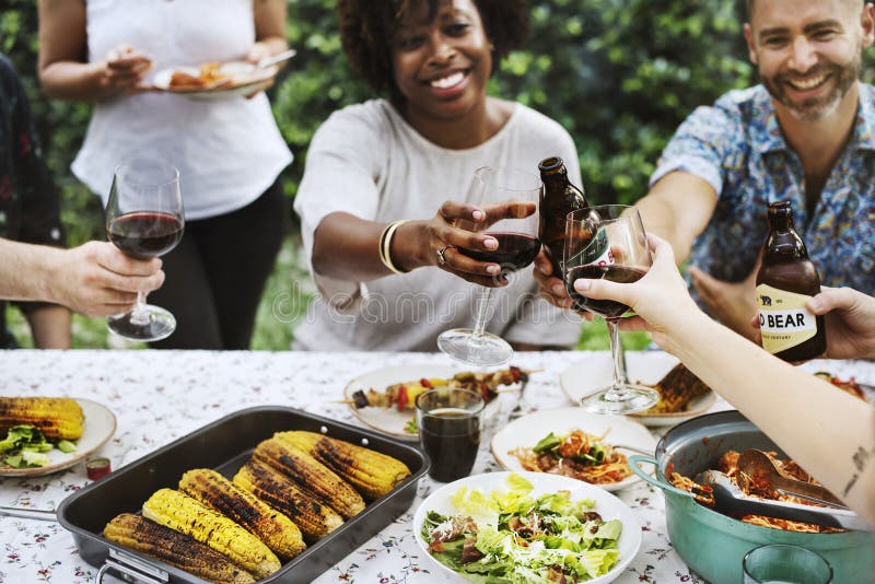 Group of Diverse Friends Enjoying Summer Party Together Stock Image ...