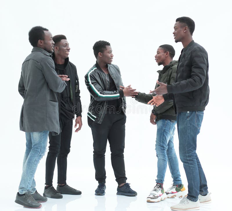 Two Guys Discussing while Working on Laptop Stock Photo - Image of ...