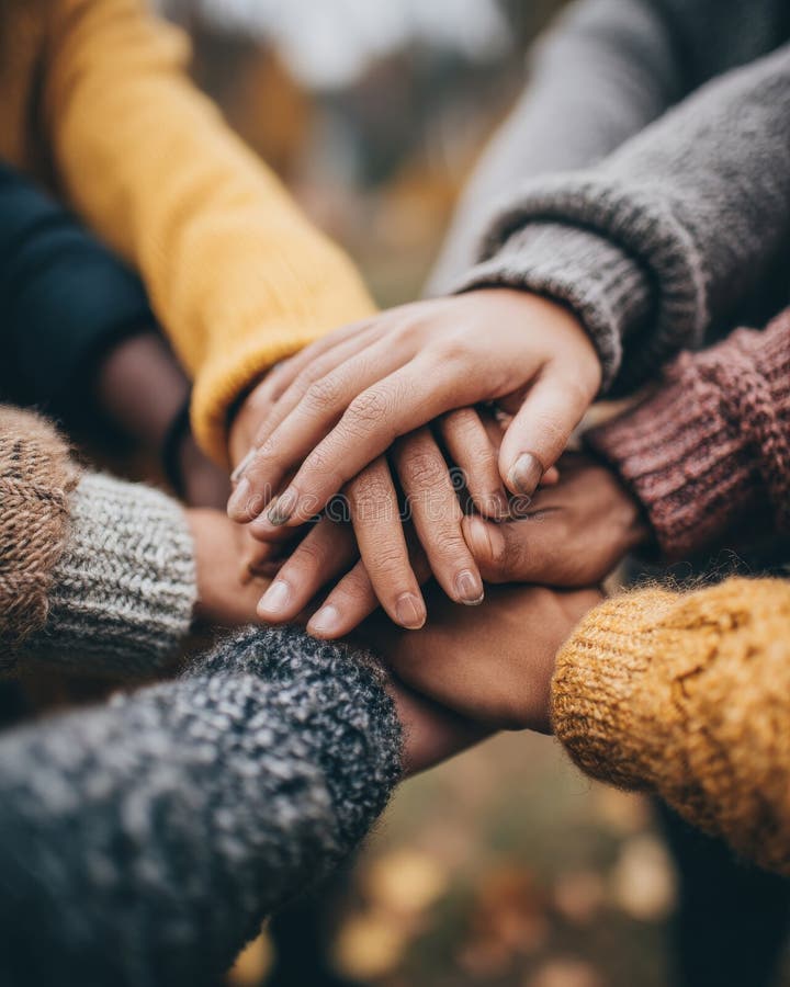 Hands Coming Together Stock Illustrations – 844 Hands Coming Together ...