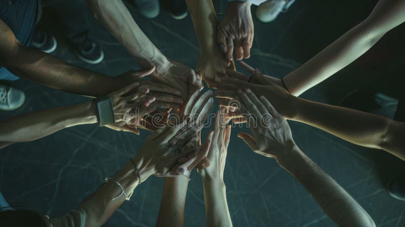 A Group of Diverse Hands Coming Together in Unity and Strength AIG535 ...