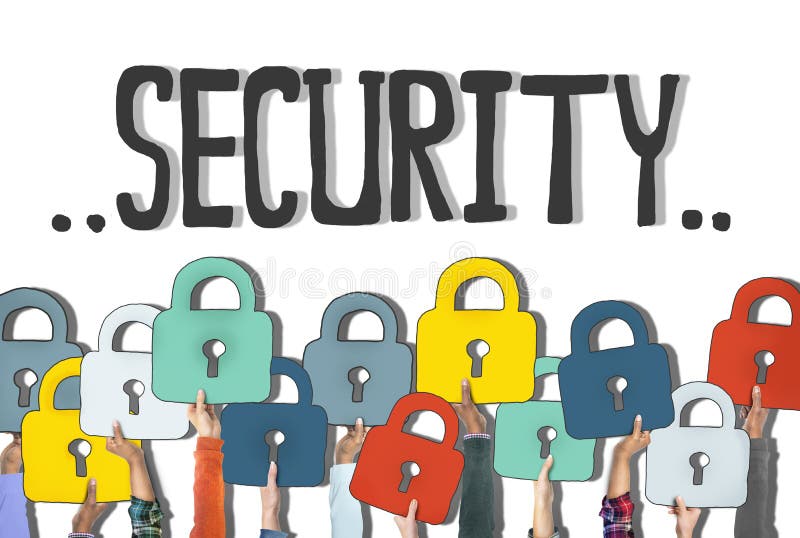 Group of Diverse Hands Holding Padlock Symbol Stock Photo - Image of ...