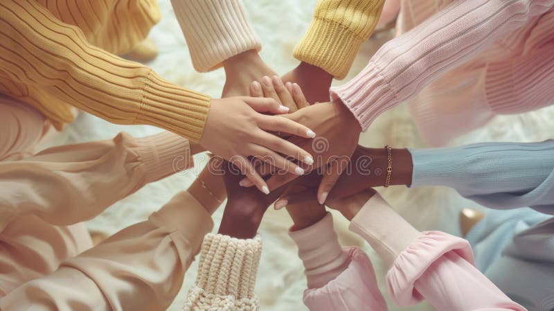 The Unified Hands of Solidarity. AI Generated Stock Photo - Image of ...