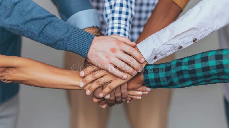 The United Hands Stack.AI Generated Image Stock Image - Image of ...