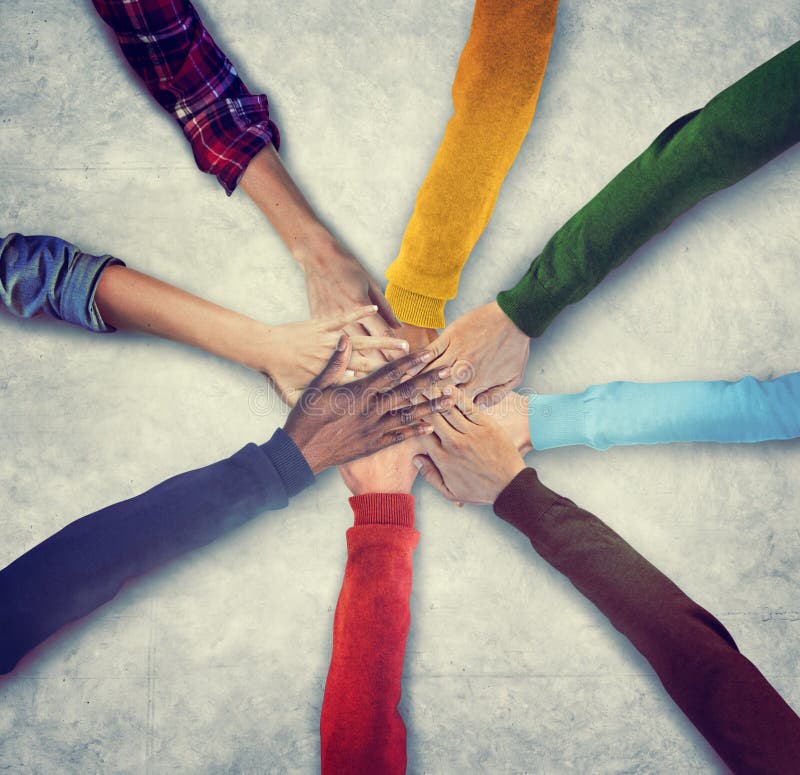 Group of Diverse Hands Together Stock Photo - Image of united, colorful ...