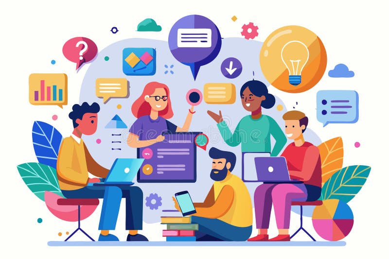 A Group of Diverse Individuals Collaborates on a Discussion Platform ... A Group of Diverse Individuals Collaborates on a Discussion Platform ...
