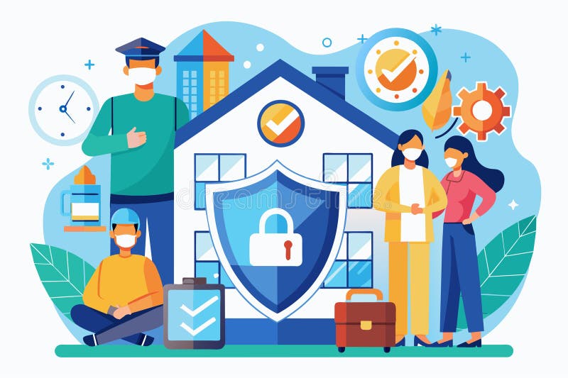 A Group of Diverse Individuals Demonstrates Safety Practices at Home ...