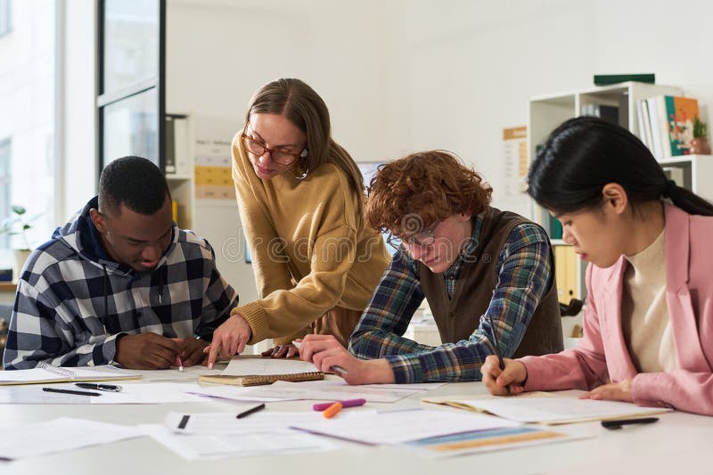 Group Diverse People Studying Foreign Languages Classroom Stock Photos ...