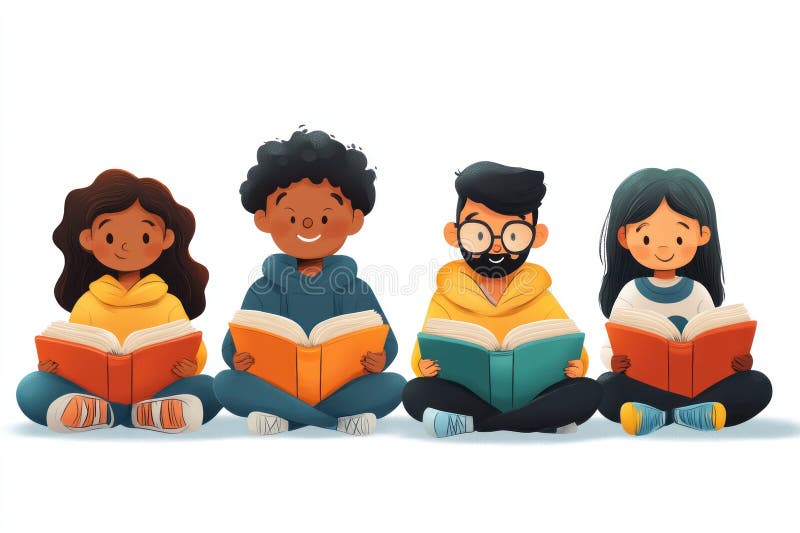 Reading Group Kids Stock Illustrations – 4,062 Reading Group Kids Stock ...