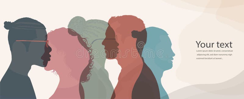 Banner Copy Space Multicultural Collaborators or Co-workers. Community ...