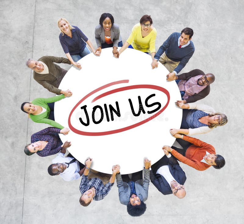 Group of Diverse People in a Circle Inviting Stock Image - Image of ...