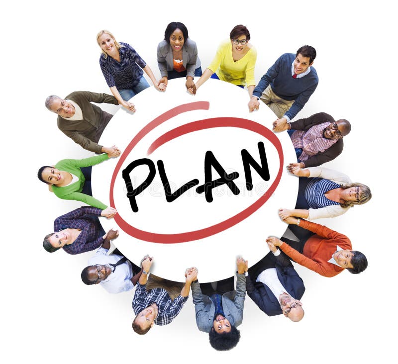 Group of Diverse People in a Circle Planning Stock Image - Image of ...