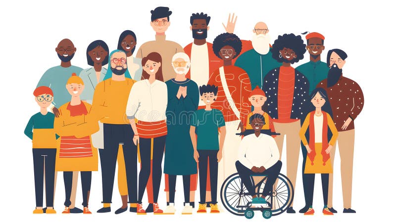 Group of Diverse People with Different Nationalities and Nationalities ...