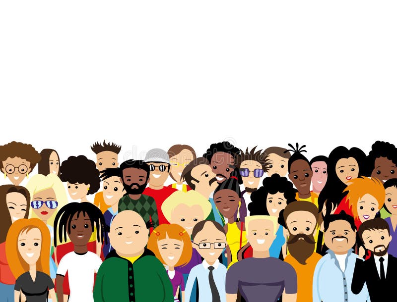 Lots of diverse people. stock vector. Illustration of friends - 119265486