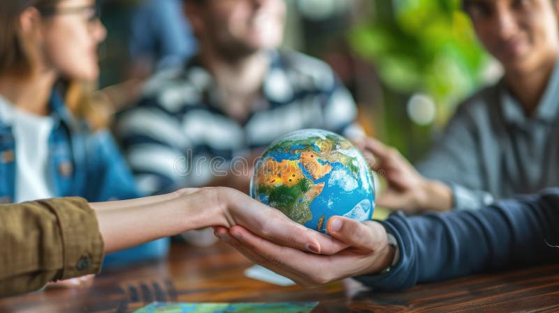 A Group of Diverse People Holding a Globe in Their Hands the Image ...
