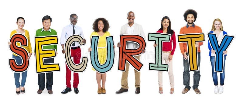 Group of Diverse People Holding Security Stock Photo - Image of diverse ...