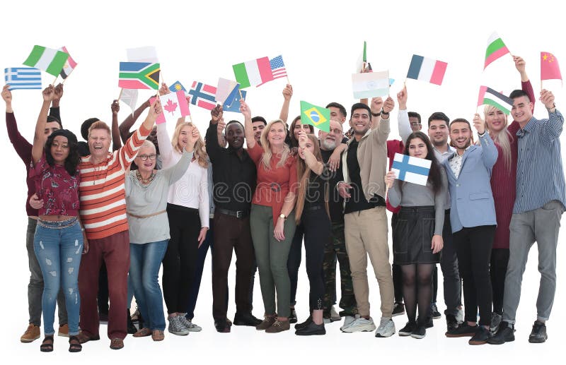 Group of Happy International People Standing in Circle Stock Image ...