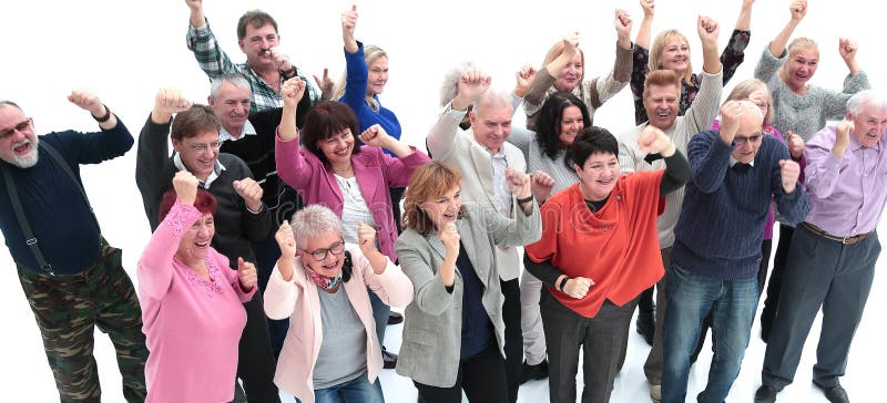 Group of Diverse People of Retirement Age Standing Together Stock Image ...