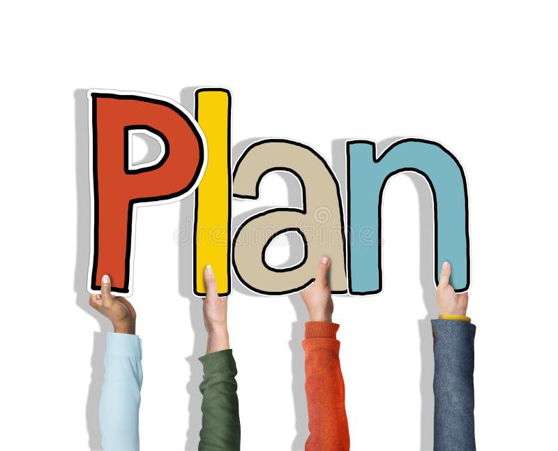 Group of Diverse People S Hands Holding Plan Stock Image - Image of ...