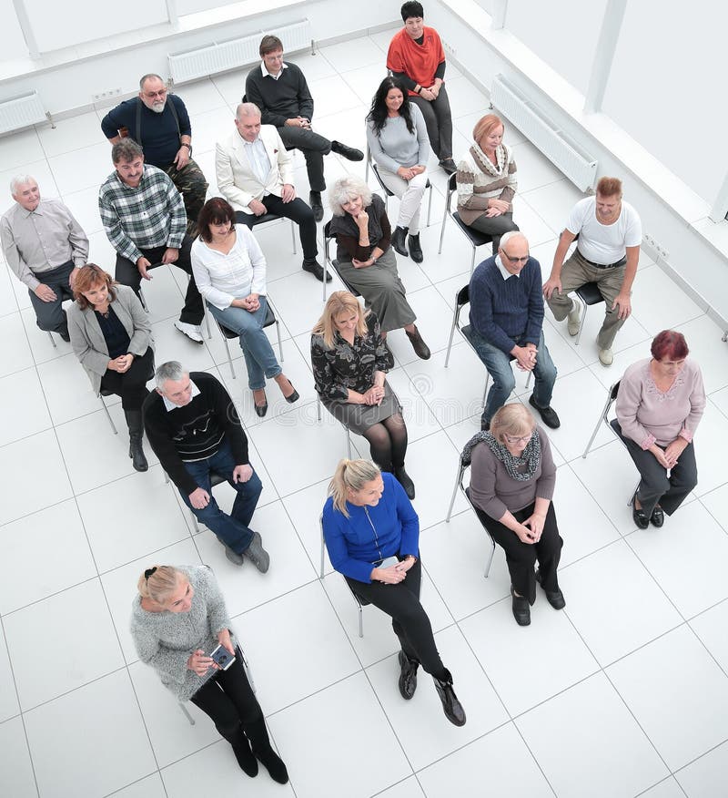 Group of Diverse People Talking in a Conference Room. Stock Photo ...