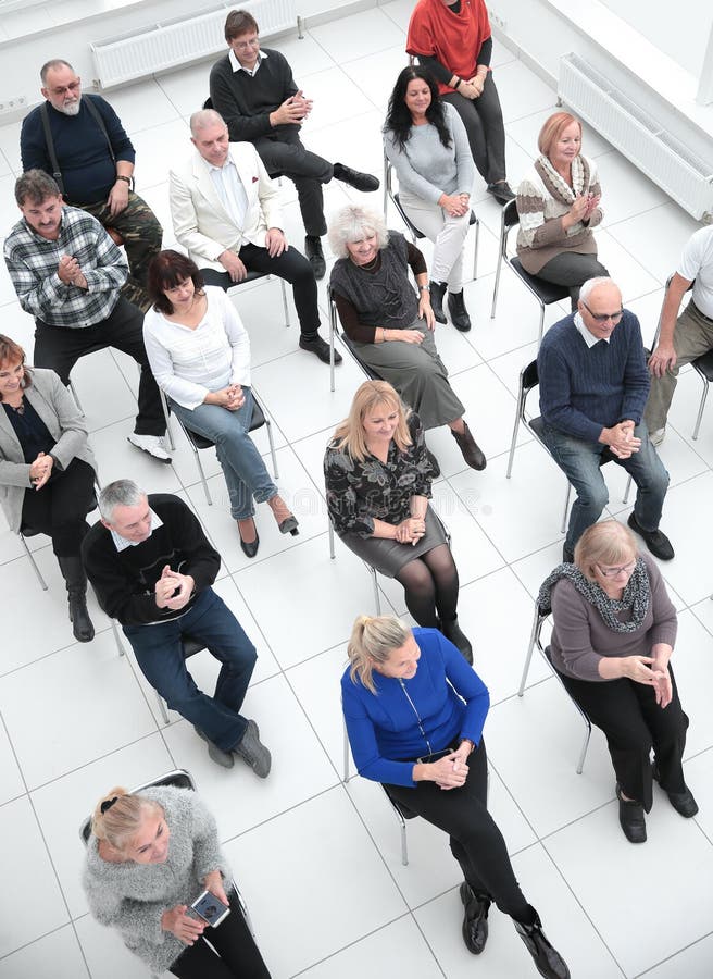 Group of Diverse People Talking in a Conference Room. Stock Photo ...