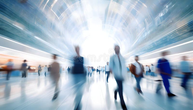 Group of Diverse People with Teamwork with Motion Blur and Movement ...