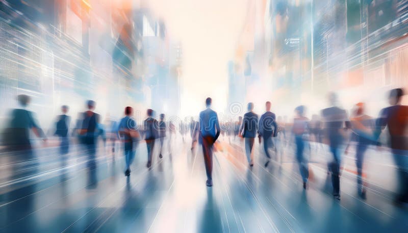 Group of Diverse People with Teamwork with Motion Blur and Movement ...