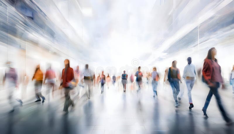 Group of Diverse People with Teamwork with Motion Blur and Movement ...