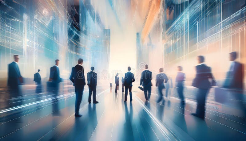 Group of Diverse People with Teamwork with Motion Blur and Movement ...